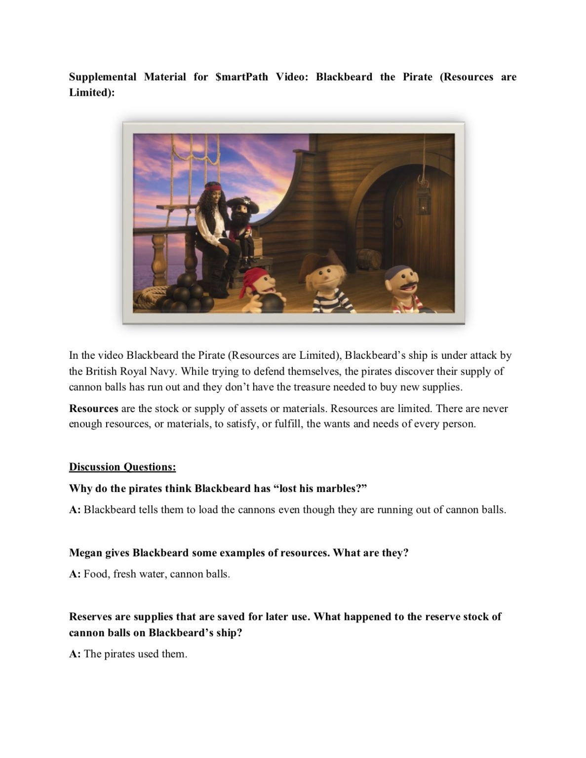 Blackbeard Learns a Lesson - SmartPath